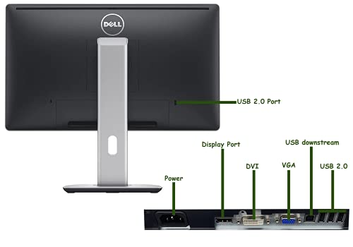 Dell P2214HB Full HD 22 inch LED Backlit Monitor, VGA, Display Port, DVI, 16.7 Million Colors, 178 Degree Viewing Angle, Upto 76/60 Hz Horizontal and Vertical Refresh Rate (Renewed)