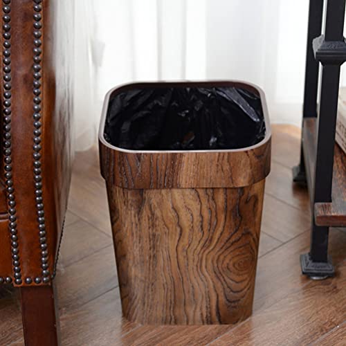 FAVOMOTO Trash Can Trash Bin Room Trash Can Small Trash Can Garbage Can Office Trash Cans for Near Desk Waste Baskets Under Sink Trash Can for Bedroom Bathroom Waste Bins ( Coffee )