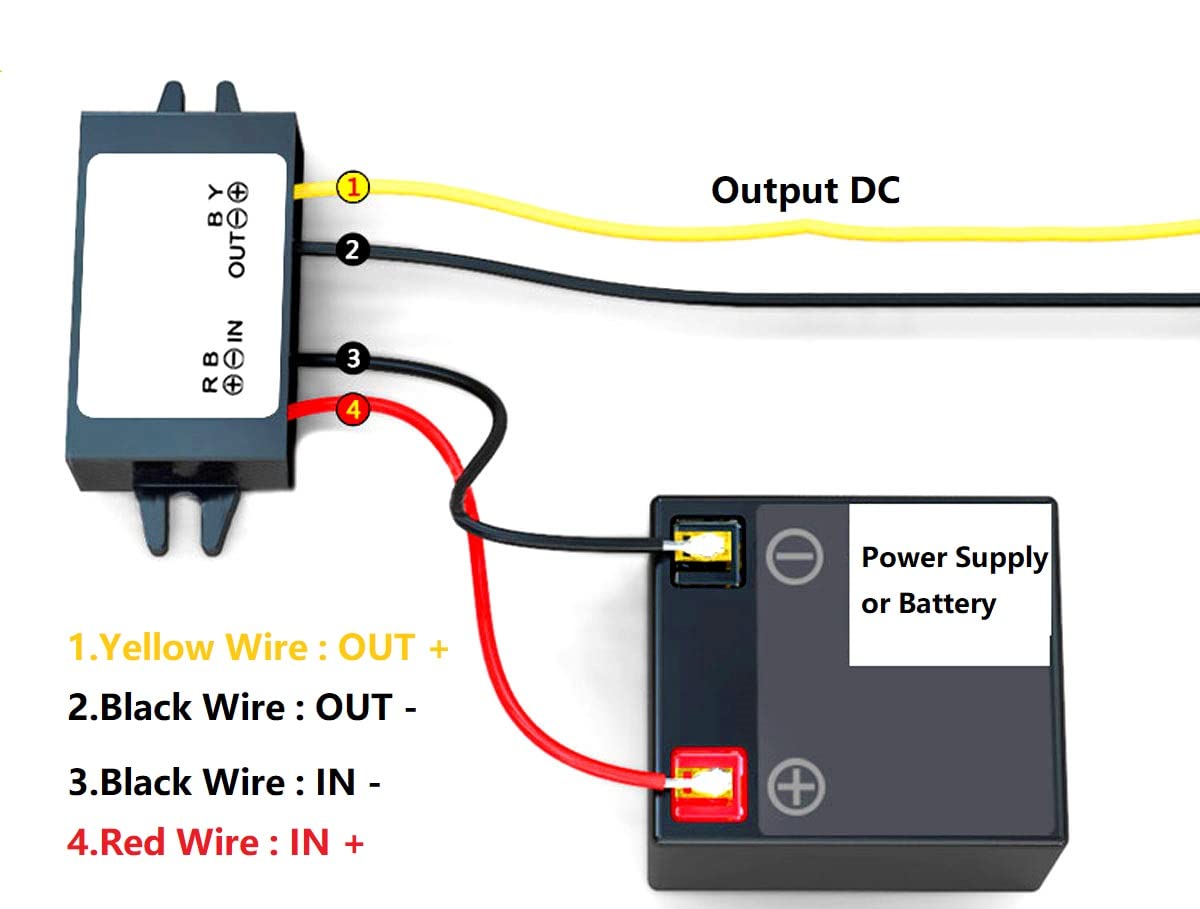 NOYITO DC to DC 9V 2A 3A Converter Buck Module 12V 16V 6V-22V Buck to 9V 3A Max Power Converter IP67 Waterproof with Overcurrent Overheat Short-Circuit Undervoltage Protection (9V 3A, Black)