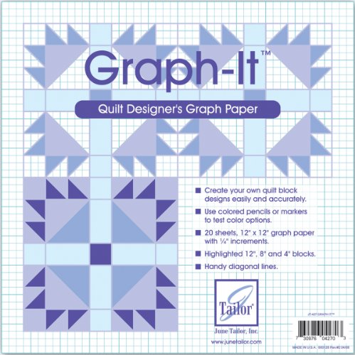 June Tailor Graph-It Graph Paper, 12 by 12-Inch, 20 Per Package