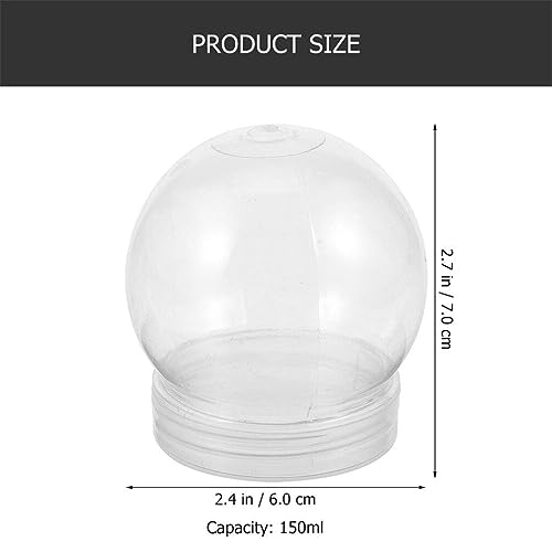 Didiseaon 20pcs Clear Plastic Water Globe Snow Globes with Screw Off Cap for DIY Water Globe Snow Globe Art Crafts Christmas Table Decoration Gifts 150ml