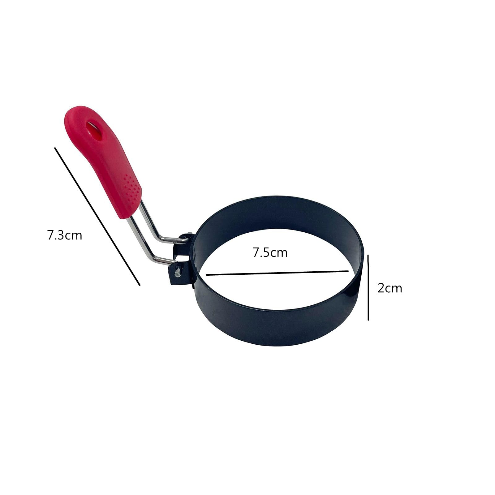 BEILOCKERY 2PCS Egg Rings, 3β Stainless Steel Round Mold for English Muffins, Nonstick Pancake Mold with Oil Brush for Frying Eggs and Omelet