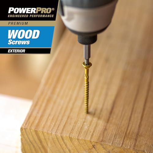 Power Pro Premium Exterior Wood Screws (#8 x 2") - 1lb Box
