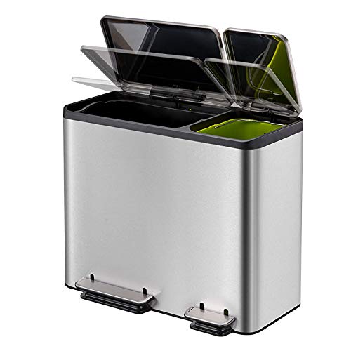 EKO Recycling Bin, Stainless Steel, Stainless Steel Matt, 32,1 x 60,5 x 49,2 cm