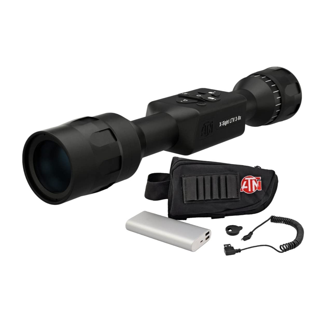 ATN X-Sight LTV 5-15x Day/Night Hunting Rifle Scope with ATN Extended Power 20,000 mAh Battery Pack Weapon Kit Bundle (2 Items)