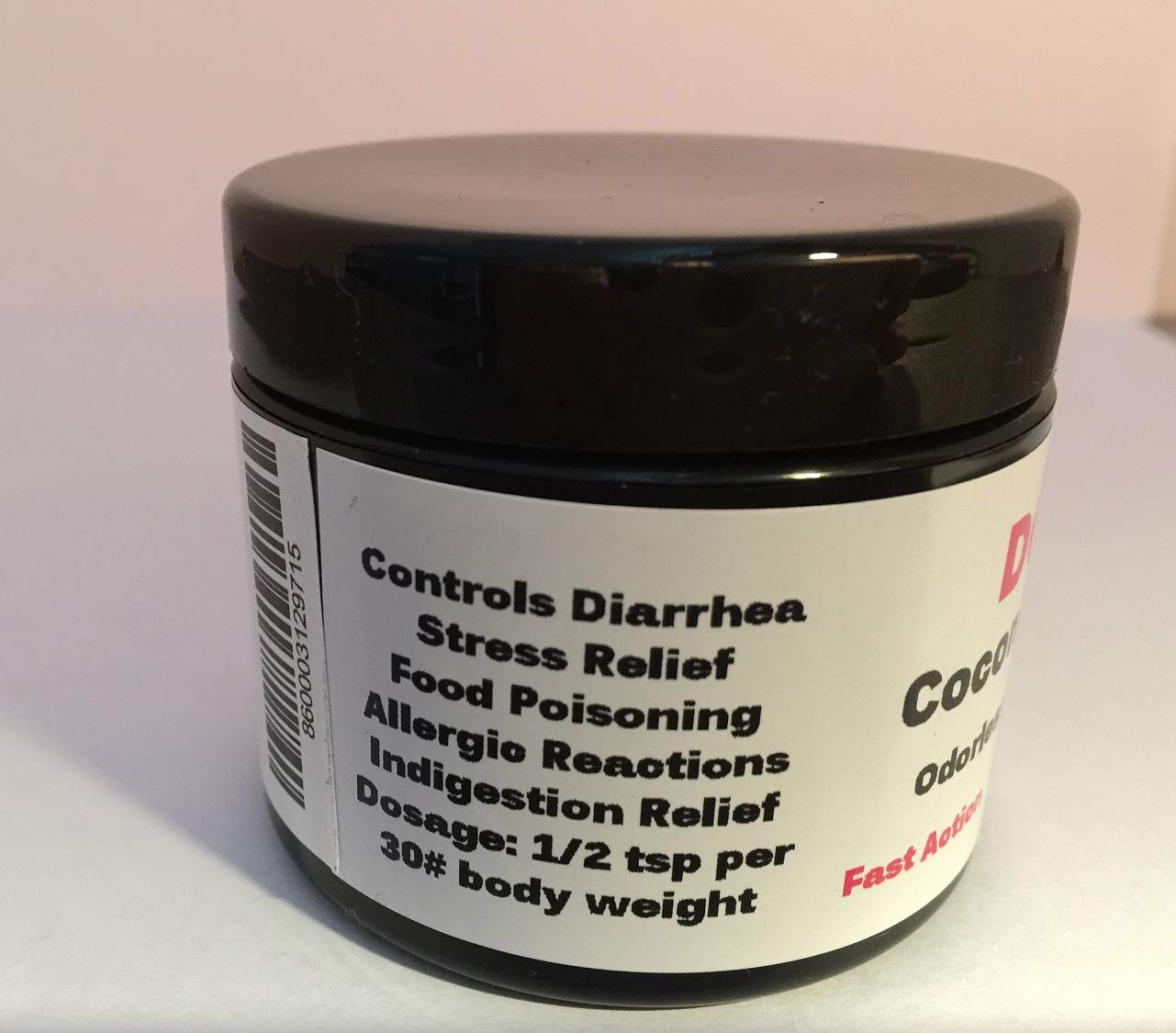 DOGSAMUST All Natural Coconut Shell Activated Charcoal for Dogs 1 oz Powder