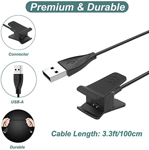 Kissmart Charger Cable Compatible with Fitbit Alta, Repalcement Charging Cable with 1m/3.3ft USB Cord for Fitbit Alta Smart Wristband