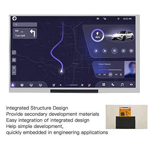 BOTEGRA 7 Inch IPS Integrated Display, 40PIN FPC Interface 170 Degree Viewing Angle PC Display Components Backlight HD for New Energy