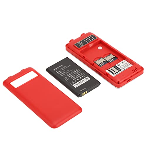 G600 Unlocked Cell Phone for Senior, 2G GSM Unlocked Mobile Phone, 6800mah, Dual SIM Senior Phone Unlocked with Big Button Loud Voice (Red)
