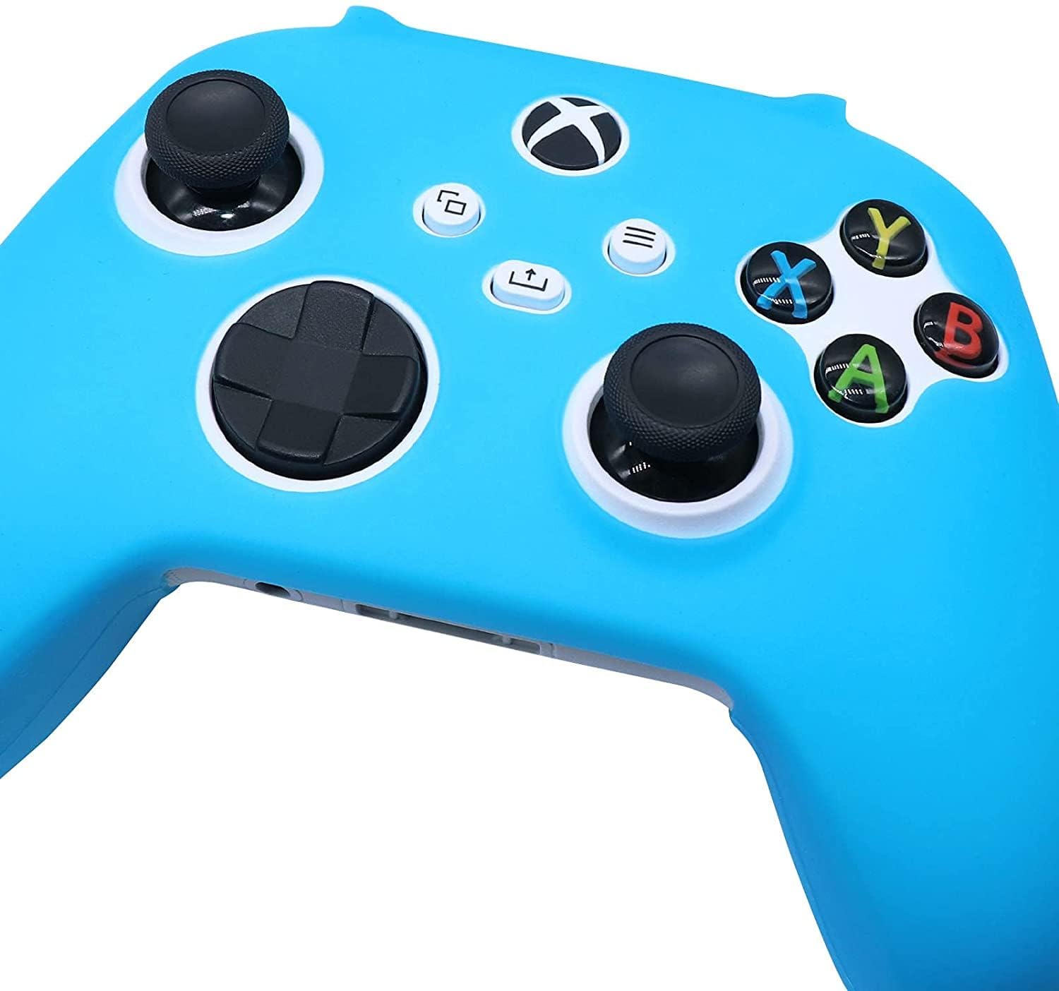 HLRAO Glow in The Dark Silicone Cover Skin for Xbox Series X Controller, Anti-Slip Soft Rubber Case Protector for Xbox Series S Controller with 6 Thumb Grip Caps Glow in The Dark.