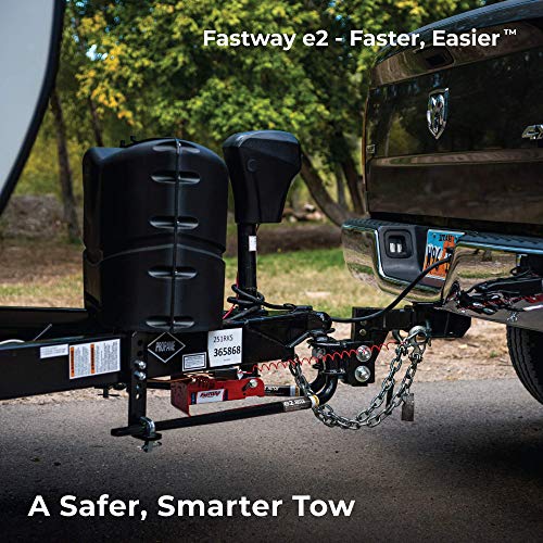 Fastway e2 2-Point Sway Control Round Bar Hitch, 94-00-1061, 10,000 Lbs Trailer Weight Rating, 1,000 Lbs Tongue Weight Rating, Weight Distribution Kit Includes Standard Hitch Shank, Ball is Included