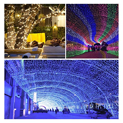 LIUPENGWEI String Lights, 100 LED Fairy Lights Waterproof, 10m Silvery Copper Wire Rope Lights, 24V DC, Christmas Decoration for Home Garden Lawn Wedding Holiday Indoor Party Garden Ghost Light