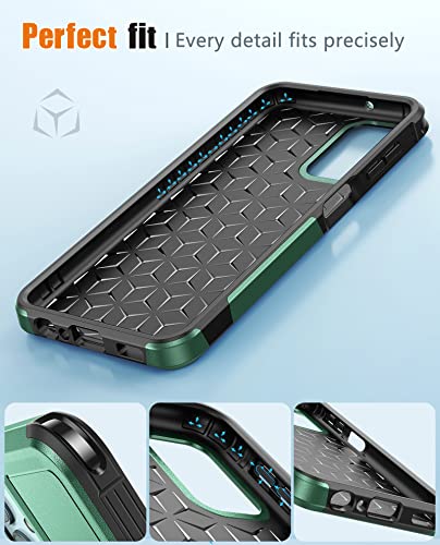 JXVM for Galaxy A13 5G|4G Case: Samsung Galaxy A13 5G|4G Rugged Heavy Duty Military Grade Shockproof Protective Cell Phone Cases - Tough Durable Dual Layer Drop Proof Protection Cover (Alpine Green)