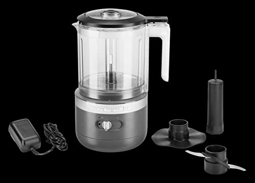 KitchenAid 5 Cup Cordless Food Chopper, Charcoal Grey