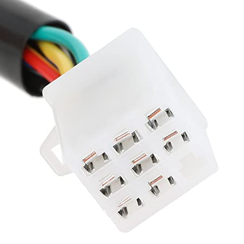 FVRITO Left Starter Kill Light Switch Female Plug Assembly for 50cc 70cc 90cc 110cc 125cc TaoTao RoKeta Sunl RPS ICEbear RPS Yamoto Jetmoto Kazuma Vitacci Chinese ATV Quad 8 Wire 3-Function