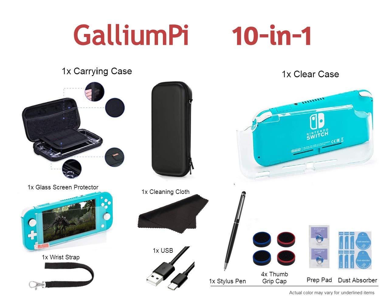 GALLIUMPI Newest Nintendo Mario Kart Live: Home Circuit - Mario Set and Luigi Set Edition - Family Holiday Gaming for Nintendo Switch or Switch Lite 10-in-1 Accessory Bundle for Nintendo Switch Lite
