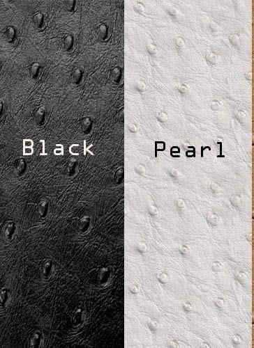 Mybecca White Pearl Ostrich Vinyl 54" Wide Textured Faux Leather Great for Upholstery & Bags Sold by The Yard