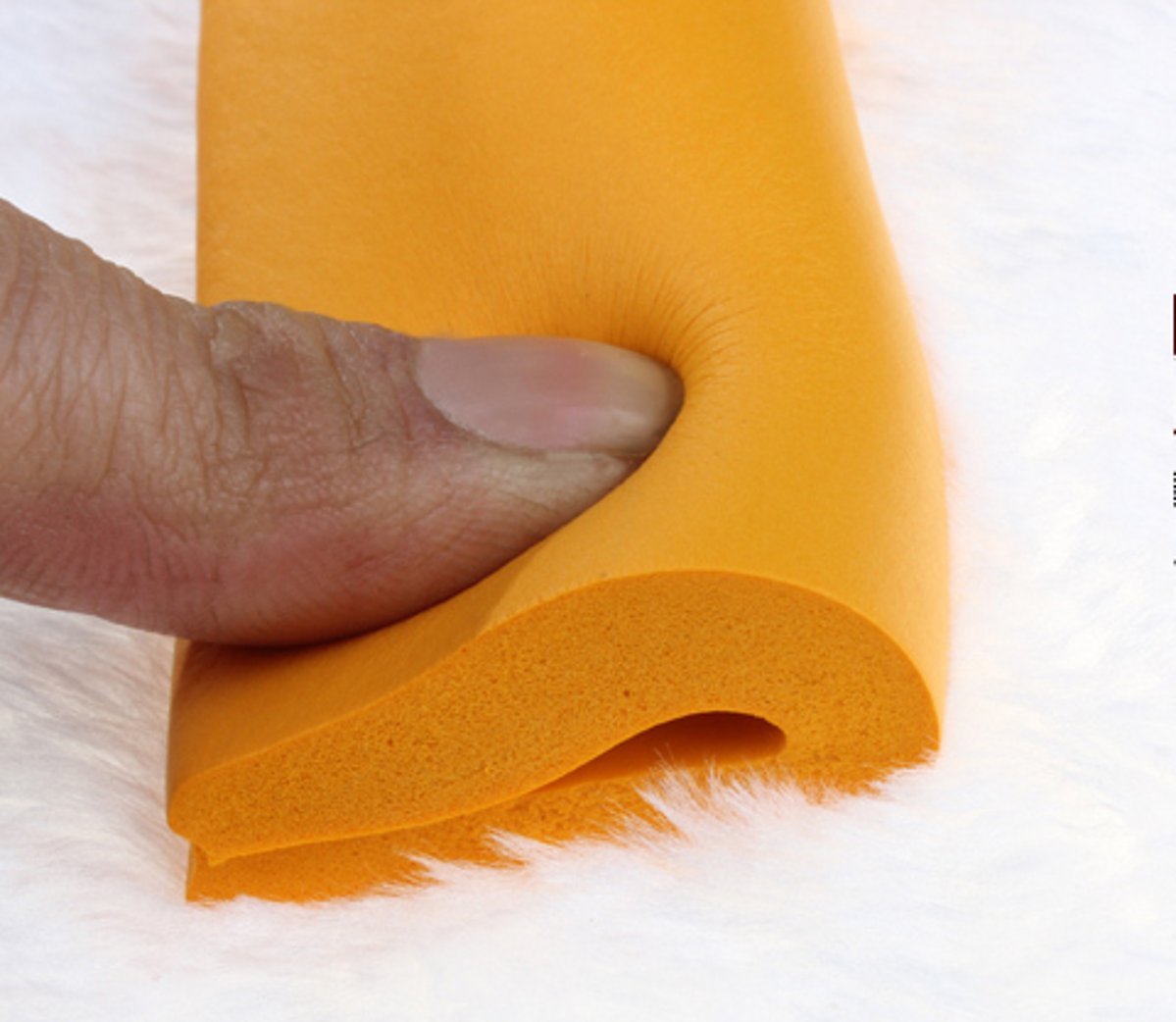 Orange 2x2 Meters (13 FT) U Shape Glass Table Edge Protectors Premium High Density Foam Baby Safety Bumper Guard Foam Strip