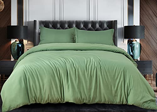Colourful Snail Duvet Cover 2 Piece Set, Ultra Soft Double Brushed Microfiber Comforter Cover with Zipper Closure and Corner Ties, Twin, Green