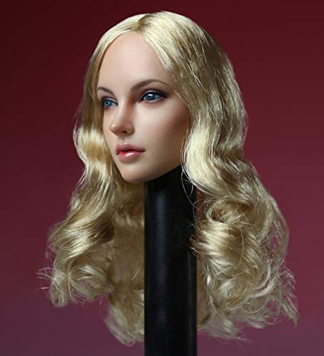 HiPlay 1/6 Scale Female Figure Head Sculpt, Beuty Charming Girl Doll Head for 12" Action Figure Phicen, TBLeague DH046 (B)