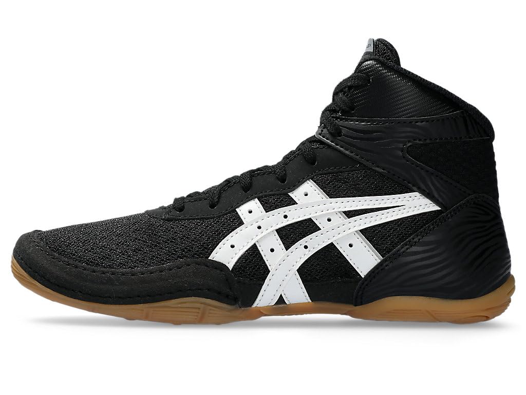 ASICS Kid's MATFLEX 7 Grade School Wrestling Shoes, 2, BLACK/WHITE
