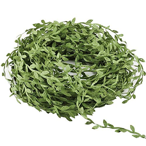 LNIMI Artificial Vines 40 M Fake Hanging Plants Silk Ivy Artificial Leaf Garlands Simulation Foliage Rattan Green Leaves Decorative Home Wall Garden Wedding Party Wreaths Decor