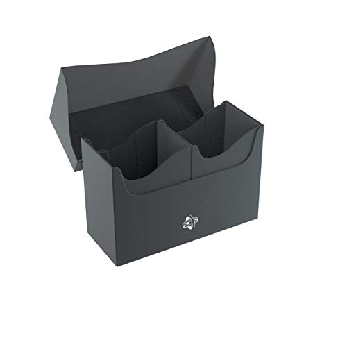 Gamegenic Double Deck Holder 160+ Casual Deck Box | Double-Sleeved Card Storage with Two Removable Deck Holders | Innovative Cobra Neck Technology | Holds up to 160 Cards | Black Color | Made