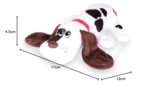 Basic Fun Pound Puppies Classic Stuffed Animal Plush Toy - Great Gift for Girls & Boys - 17" - White with Brown Spots