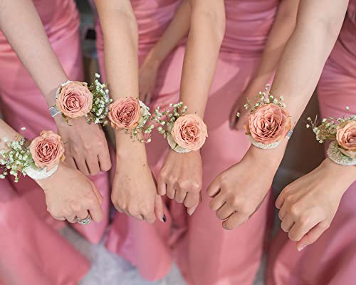 Elastic Wrist Corsage Bands, Elastic Wristlets for Wedding Prom Flowers (24 Pieces)