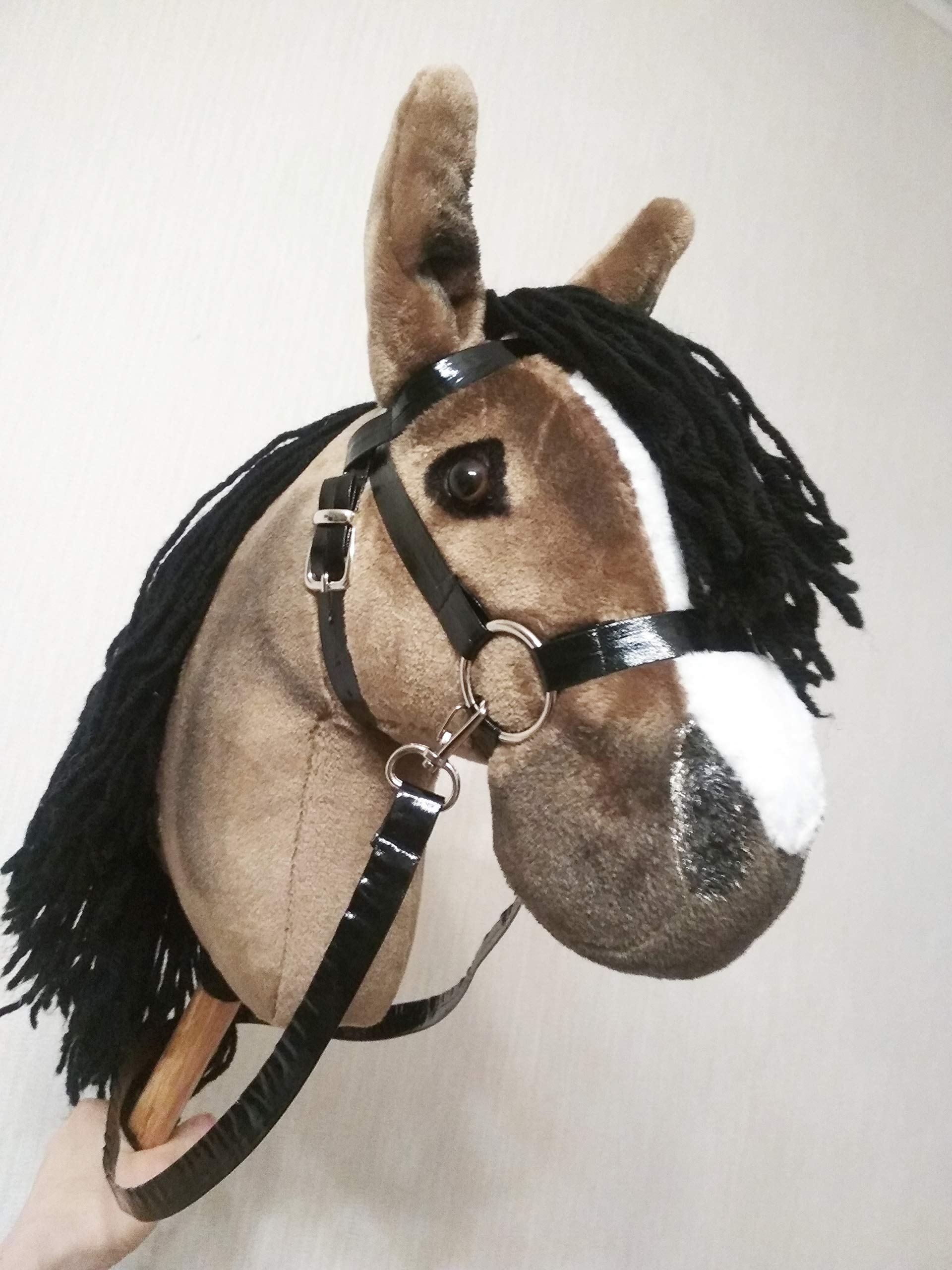 Hobby horse for kids A4 Chestnut hobby horse on stick