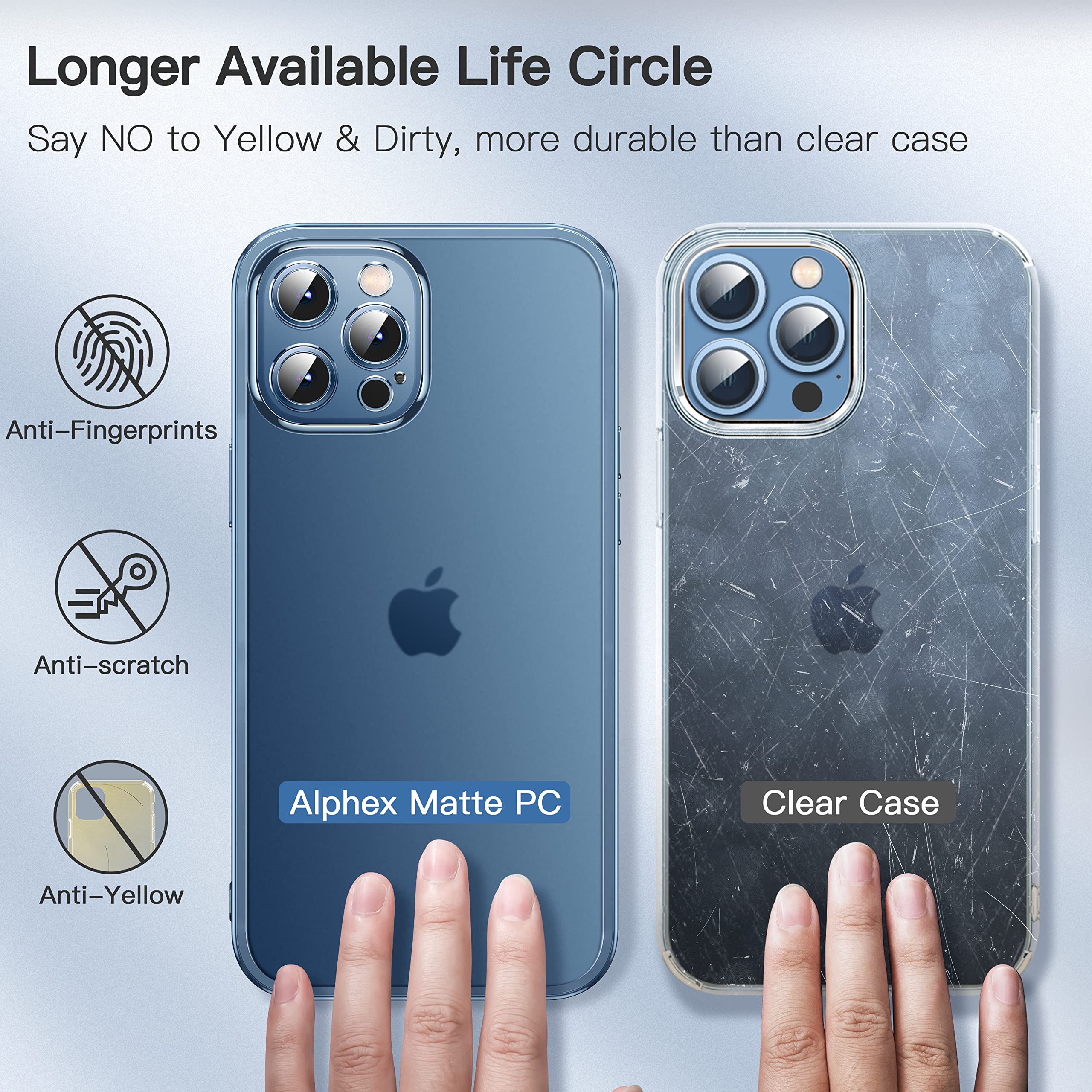 Alphex Beyond Clear Magnetic for iPhone 15 Pro Max Case, Compatible with MagSafe, Official Color Match for iPhone, 12FT Military Grade Shockproof Phone Cover 6.7 inch 2023 New, Pacific Blue Titanium