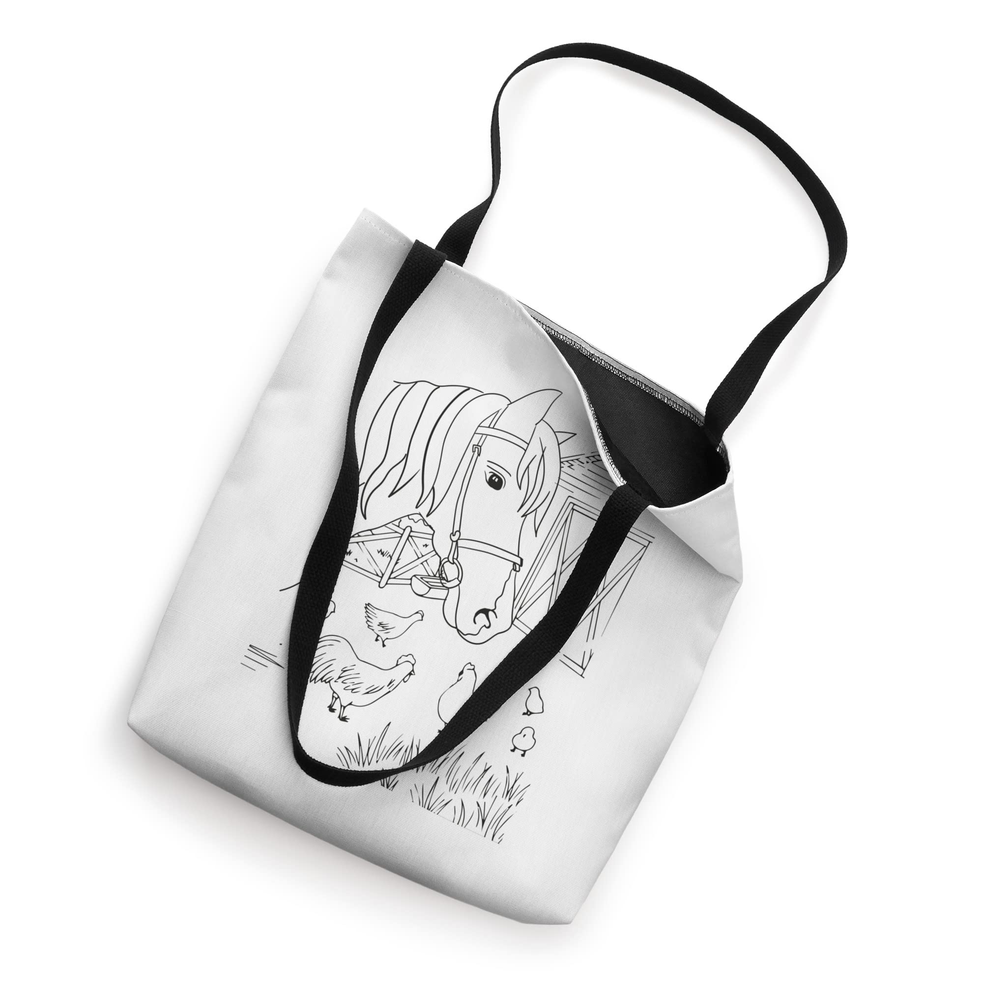 Horse animals farm, paint, draw and paint Tote Bag