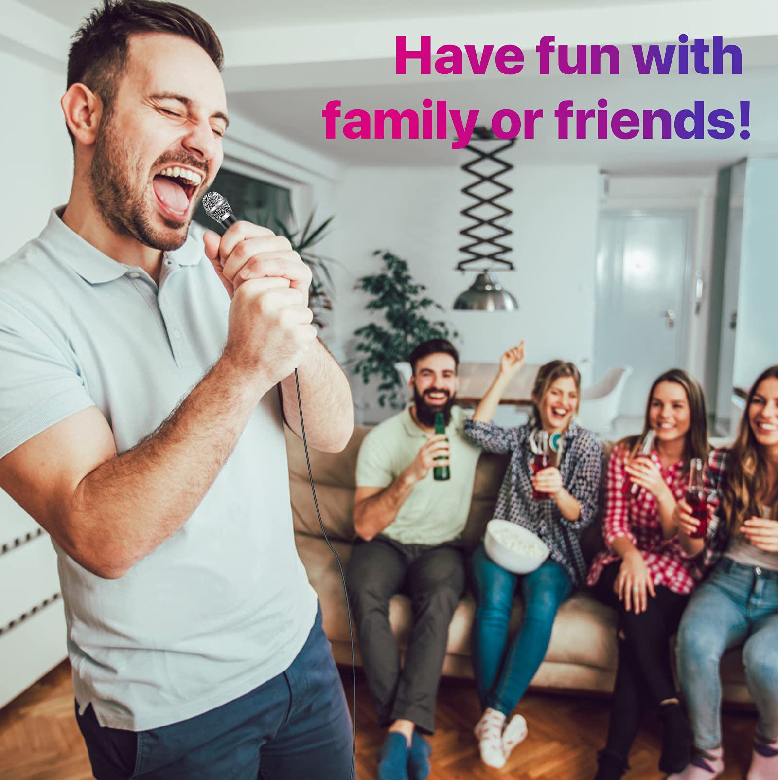JeMii Mini Microphone,Tiny Microphone,Phone Microphone, Asmr Microphone,Mini Karaoke Microphone,forVoiceRecording Chatting and Singing on iPhone,Android,PC(Black)