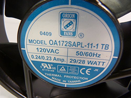 Orion OA172SAPL-11-1TB Fan 120VAC 50/60Hz 0.24/0.23Amp 29/28W
