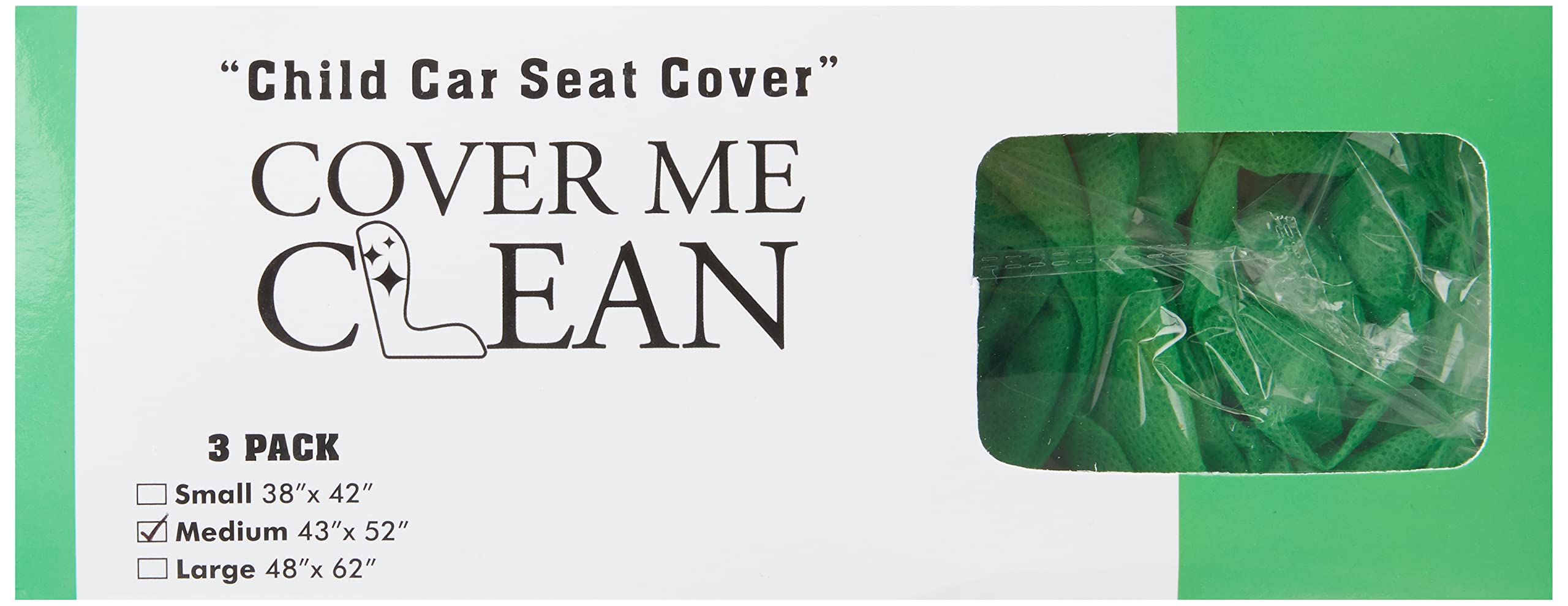 Disposable Child Car Seat Cover (Medium, Green) No Worries We've got You covered!