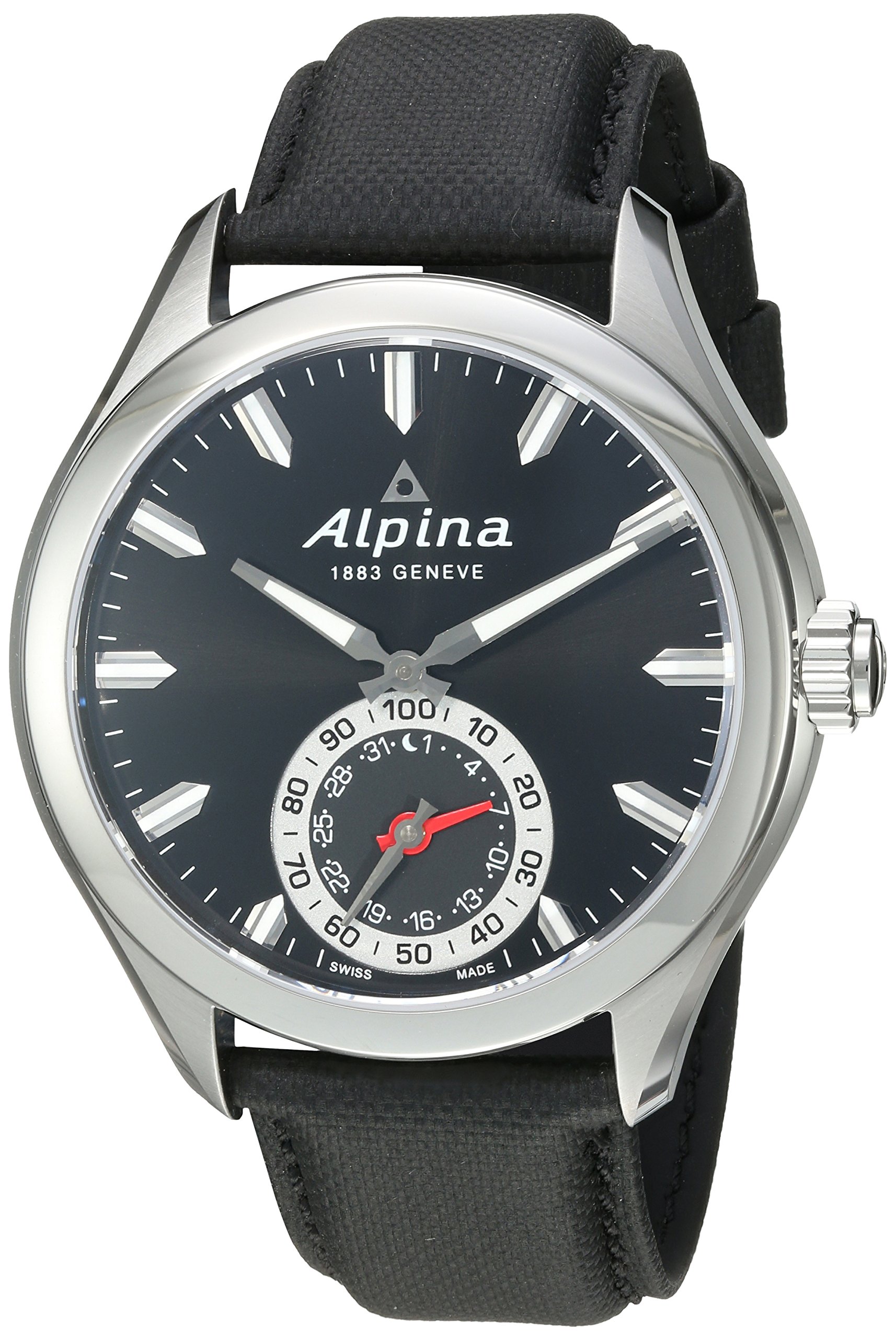 Alpina Men's AL-285BS5AQ6 Horological Smart Analog Display Swiss Quartz Black Watch