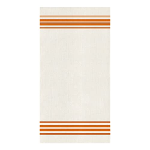 Fall Kitchen Towels Set Orange Stripes Thanksgiving Dish Towel French Stripe Farmhouse Style Dishcloths,Absorbent Soft Cotton Dish Cloths Tea Towels Fall Seasonal Decoration Hand Towels Set