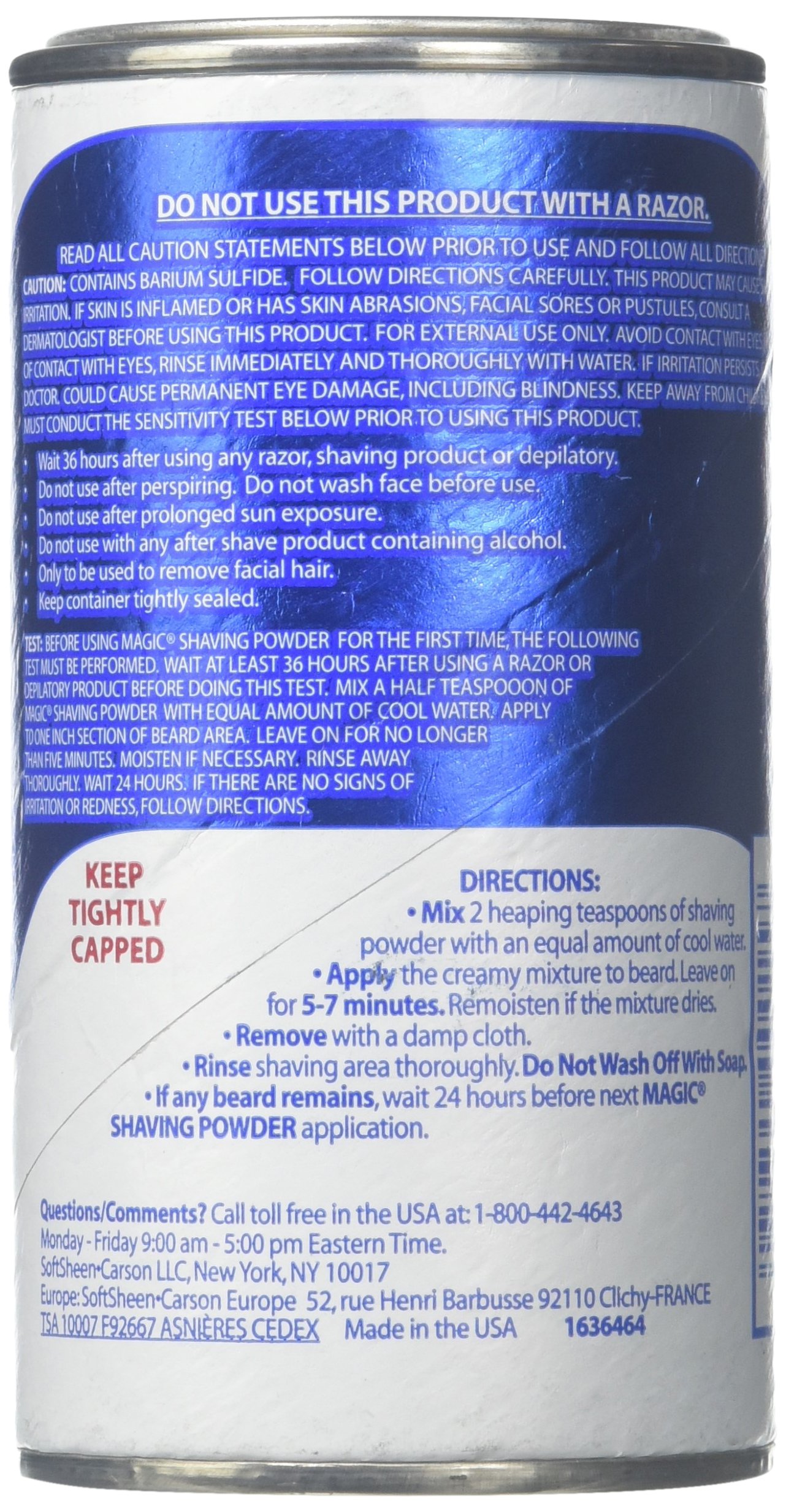 Magic Shaving Powder Blue 5 Ounce Regular Depilatory (145ml) (6 Pack)