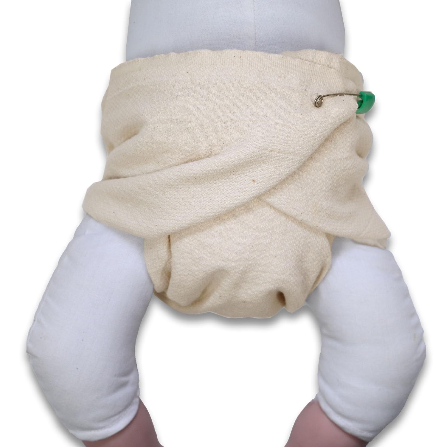 OsoCozy Unbleached Birdseye Flat Cloth Diapers (1 Dozen) - 27.5 x 30.5 Inches, One-Layer Flat Cloth Baby Nappies Made of Soft, Durable 100% Birdseye Weave Cotton