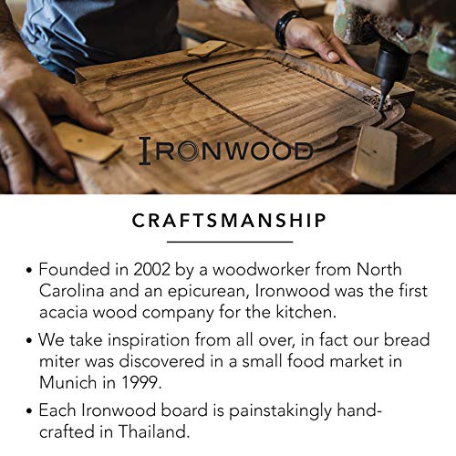 Ironwood Gourmet End Grain Union Stock Yard Professional Chopping Butcher Block, Brown, 14 x 20 x 2.75"