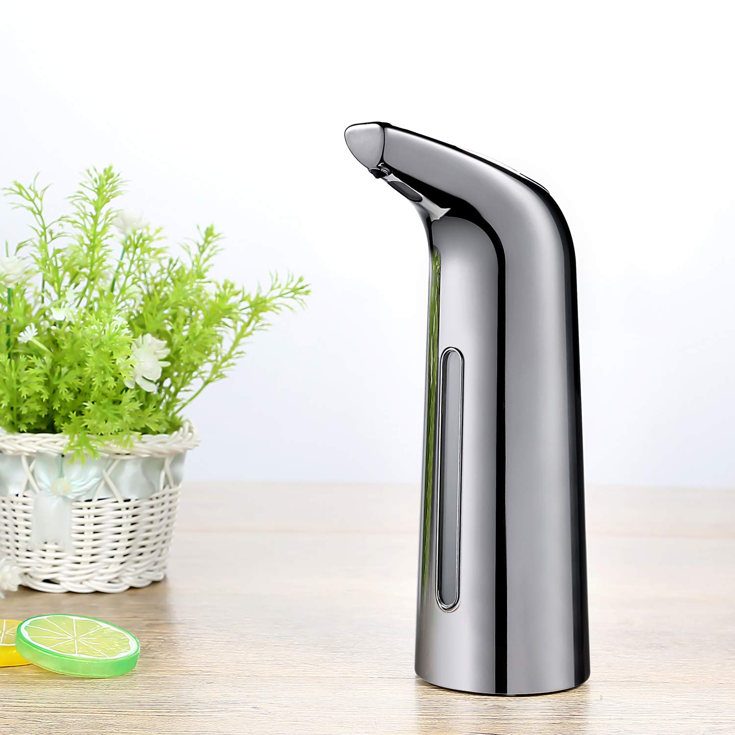 Automatic Soap Dispenser 400ml, Touchless Soap Dispenser with Upgraded Infrared Sensor, IP67 Waterproof Battery Operated Soap Dispenser, Hand Free Liquid Soap Dispenser for Bathroom, Kitchen Sink