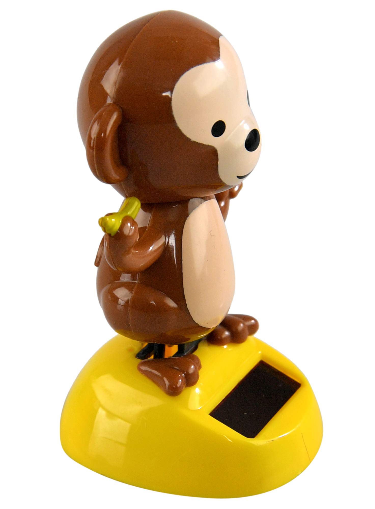 Home-X Solar-Power Dancing Monkey Figure, Office Décor, 3 3/4” Tall