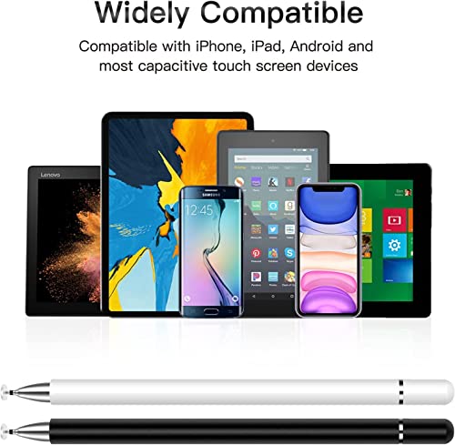 Epic Gadget Stylus Pen - Disc Tip and Magnet Cap Universal Stylist Pens Fine Point Disc Stylus Touch Screen Pens for All Capacitive Touch Screens (Black)