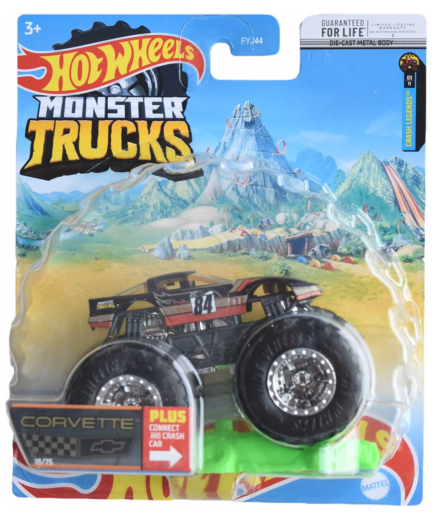Hot Wheels Monster Trucks Corvette, Plus Connect and Crash Car 18/75