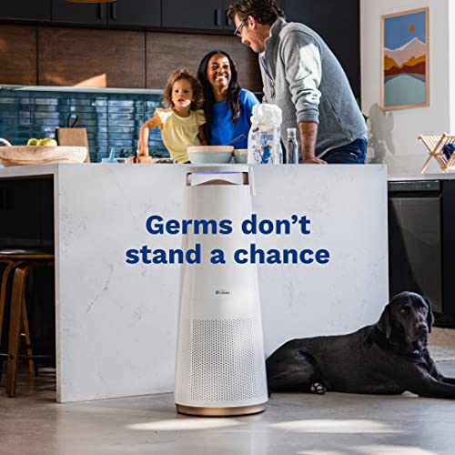 DH Lifelabs | Aaira + HEPA Hydrating Dry Air Purifier | HOCl Cleans Deodorizes & Moisturizes Air + H13 HEPA Filter Allergies Pets | Eliminates 99.9% Bacteria Viruses Mold | Large Rooms Home | White