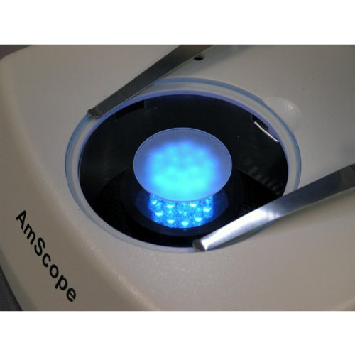 AmScope SM-2TZ-LED-14M Digital Professional Trinocular Stereo Zoom Microscope, WH10x Eyepieces, 3.5X-90X Magnification, 0.7X-4.5X Zoom Objective, Upper and Lower LED Lighting, Pillar Stand, 110V-120V, Includes 0.5X and 2.0X Barlow Lenses and 14MP Camera w