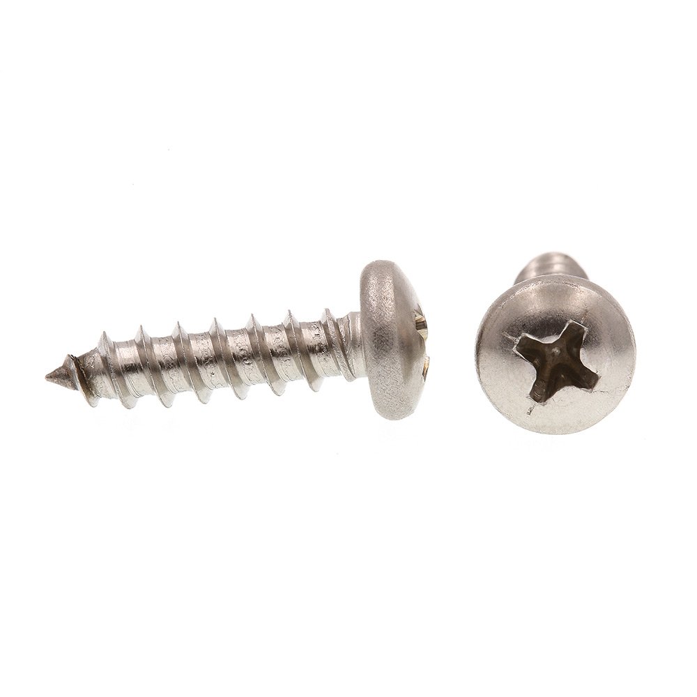 Prime-Line 9020308 Sheet Metal Screw, Self-Tapping, Pan Head Phillips, #10 X 3/4 in, Grade 18-8 Stainless Steel, Pack of 100