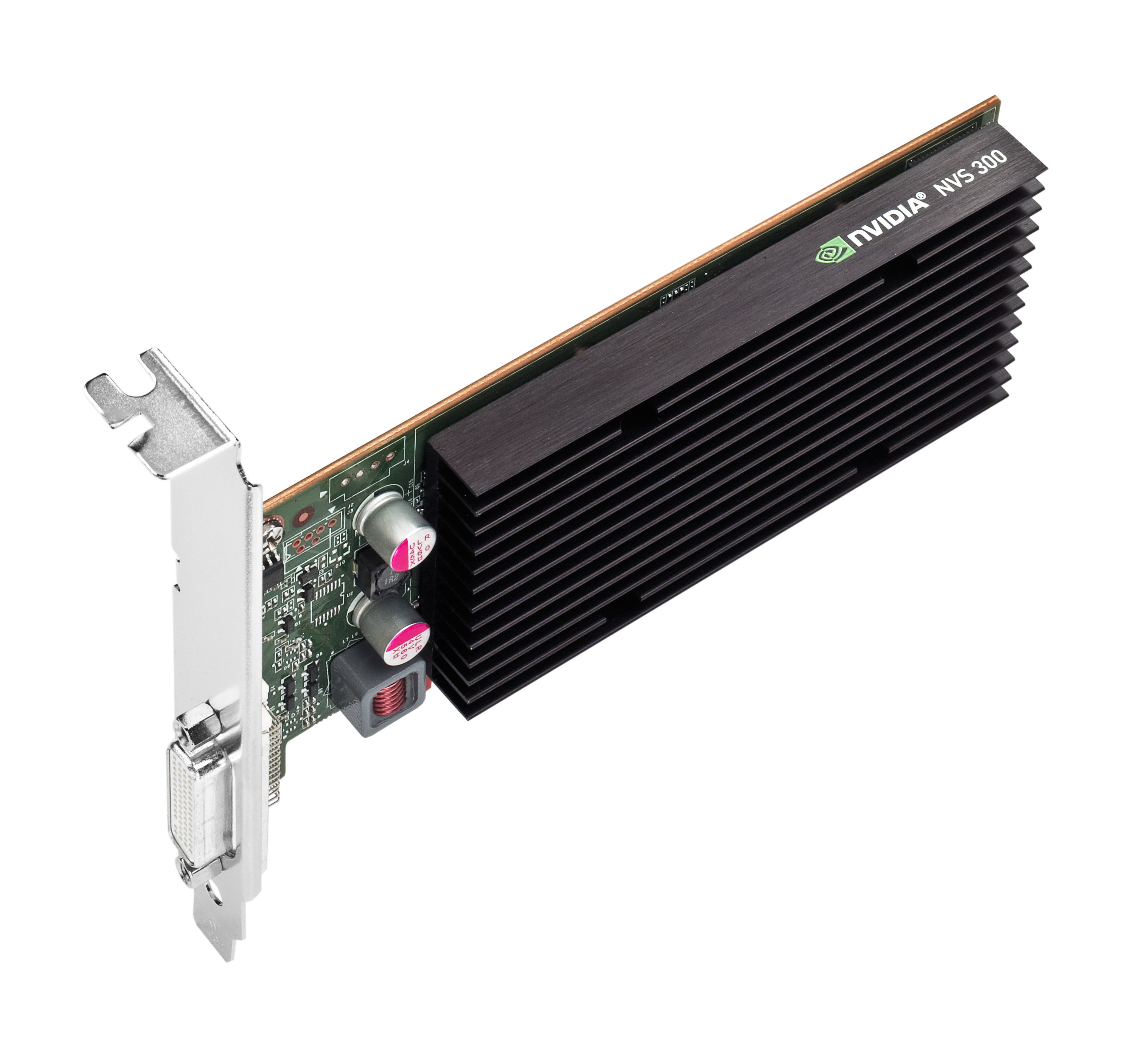 NVIDIA NVS 300 by PNY 512MB GDDR3 PCI Express Gen 2 x1 DMS-59 to Dual DVI-I SL or VGA Professional Business Graphics Board, VCNVS300X1-PB