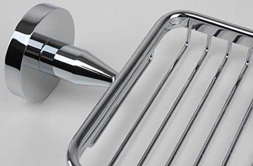 qinisi Brass Bathroom Accessories Soap Basket Lavatory Soap Dish Holder Wall Mounted Chrome