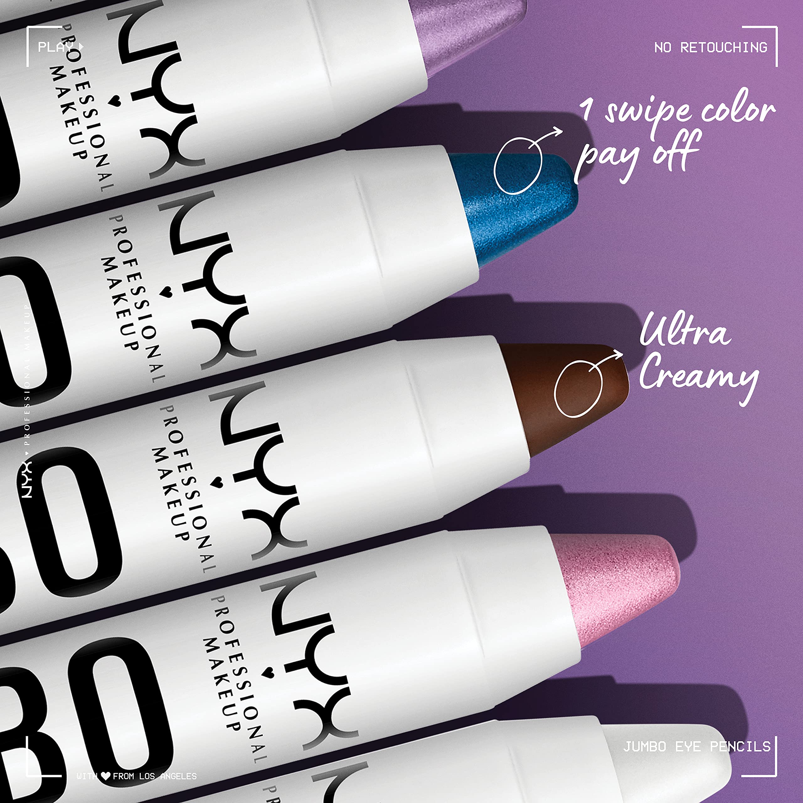 NYX PROFESSIONAL MAKEUP Jumbo Eye Pencil, Blendable Eyeshadow Stick & Eyeliner Pencil - Donut (Lilac)